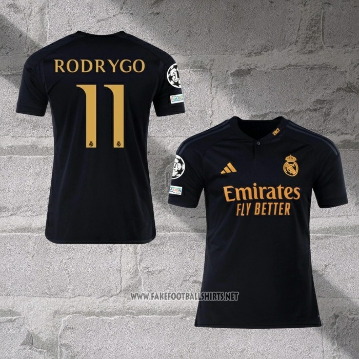Buy Real Madrid Player Rodrygo Third Shirt 2023-2024 at ...